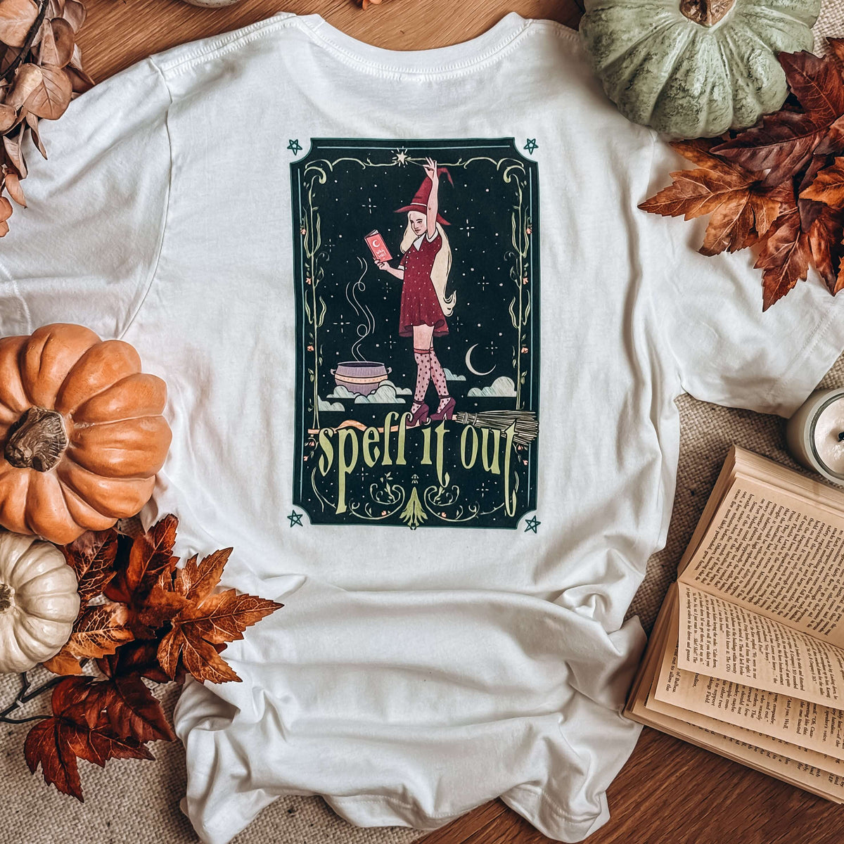 Spell it Out Witch Shirt — White – OwlCrate